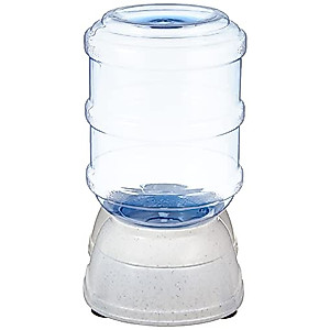 Amazon Basics Gravity Pet Waterer for Dogs and Cats, Small, 1 Gallon Capacity, Gray