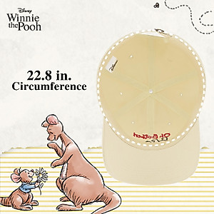 Disney Winnie The Pooh Dad Hat, Cotton Adjustable Adult Baseball Cap with Curved Brim, Khaki, One Size