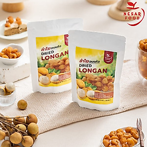 NESAR FOOD Premium Natural Dried Longan Fruit - Delectable Seedless Longan Dry, 100% Fruit Meat, 100g (3.52 oz Pack of 1) - Perfect for Tea, Snacks, and Desserts - All-Natural, No Sugar Added