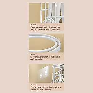 dpityserensio Hair Dryer Holder, Hair Tool Organizer, Wall Mount Metal Iron Blow Dryer Organizer, Bathroom Organizer Rack, Storage Basket for Comb, Curling Wands, Flat Irons (white)