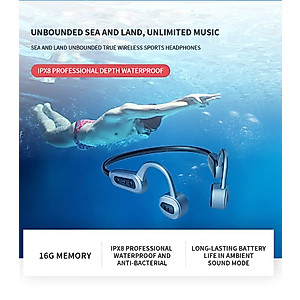 GULSARAYI Bone Conduction Headphones,Open Ear Bluetooth Headphones with Built-in Mic,IP68 Waterproof Wireless Sport Headset for Running Workout Gym Swimming