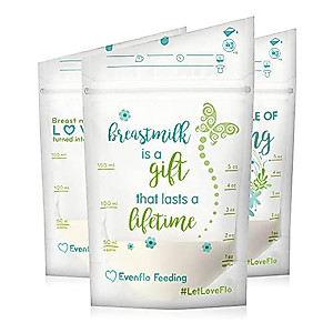 Evenflo Feeding Advanced Breast Milk Storage Bags for Breastfeeding - 5 Ounces (25 Count)