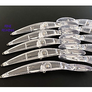 10pcs Unpainted Minnow Bait Fishing Lure Body 150mm 14.2g Blank Hard Lures Free Eye 8305