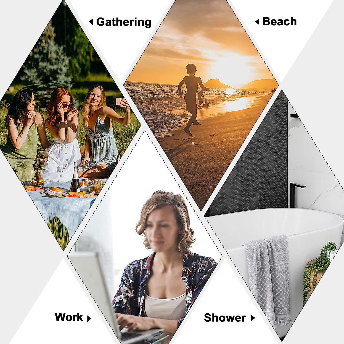 LEDAOU Large Beach Tote Bag Women Beach Bag Waterproof Sandproof Pool Bag with Zipper Travel Gym Tote Bag (Green)