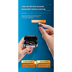 2022 TWS Wireless Bluetooth 5.2 Earhone, Touch Control Stereo Headset with Mic and LED Display, Waterproof Noise-Reduction Earbuds for Sport/Work