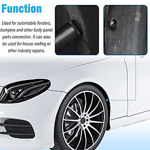 Rivet Gun Set with 3 Sizes Nylon Blind Rivets, 30 Pieces, Hand Riveter Suitable for Automotive and More