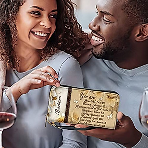 Jesuspirit Inspirational Christian Scripture You Are Beautiful Gifts - Religious Personalized Wristlet Wallets Faith Gift For Church Ladies - Spiritual Custom Leather Clutch Purse For Women Of God