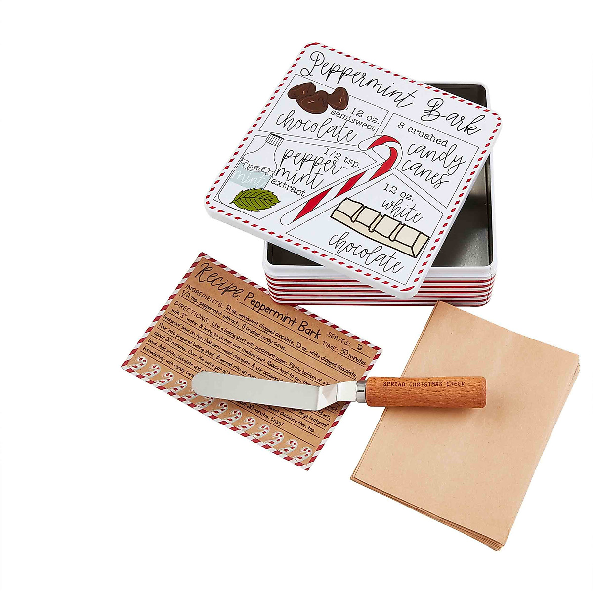 Mud Pie Baking Set, 6" x 6", Peppermint Bark