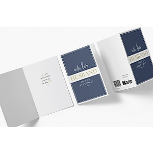 Sweet Birthday Card for Husband, Large 5.5 x 8.5 Romantic Birthday Card for Him, Husband Birthday Card, Happy Birthday Card for Husband from Wife, Karto with Love Husband