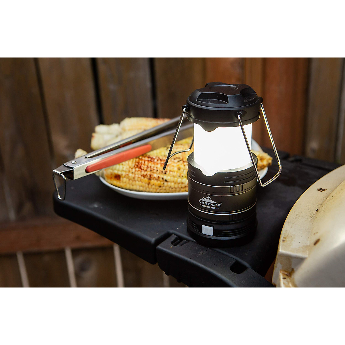 Cascade Mountain Tech Pop-Up IPX4 Water-Resistant LED Lantern with 4 Light Modes - 3 Pack