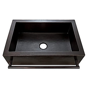 Copper Farmhouse Kitchen Sink Squared Towellbar Design