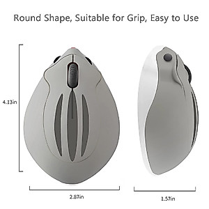 Wireless Mouse Cute Cartoon Animal Hamster Shape Silent Mouse Portable 1200DPI USB Cordless Mice for PC Mac Laptop Computer Gift for Kids Woman Adults