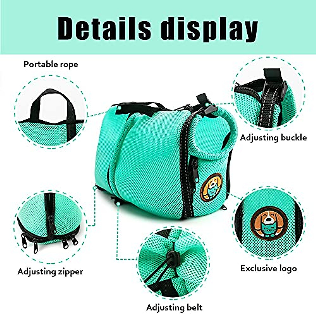 AWOOF Cat Grooming Bag Adjustable Cat Bathing Bag Anti Scratch & Bite Polyester Soft Durable Mesh Cat Shower Bag for Small Medium Large Cats Nail Trimming Ear Cleaning Medicine Taking