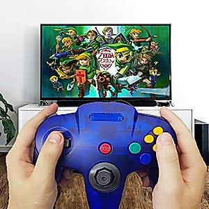 N64 Controller, Wired N64 Games Gamepad for 64-bit System Console Video Game (Pack of 2)