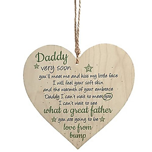 Dadaly Decor Daddy to Be Sign Gifts from Bump for Dad/Father New Born Baby Son Daughter Plaque