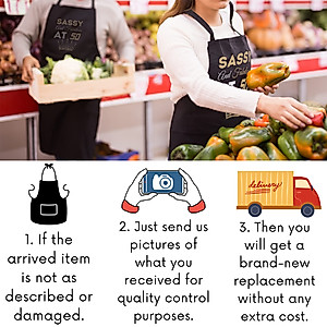 Sassy Fabulous 50 Years 50th Birthday Since 1971 1972 Aprons Black - 1Size fits all Men Women Apron Kitchen