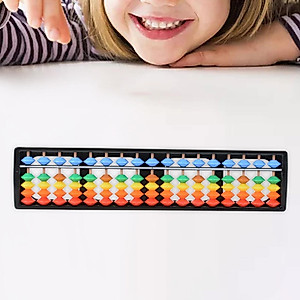 AMLESO Professional 17 Column Math Abacus Chinese Japanese Calculator Counting Tool Montessori Toy Math Arithmetic Toy Counting Toy for Kids