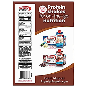 Post Premier Protein Chocolate Almond Cereal, Chocolatey Protein Cereal Flakes with Sliced Almonds, Contains 20g of Protein Per Serving, 30 OZ Box