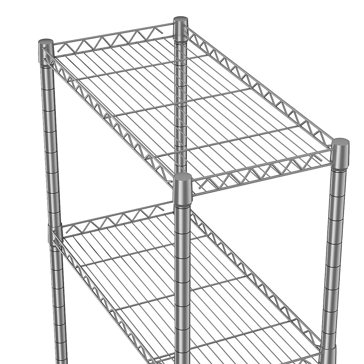 SINGAYE 4 Shelves Adjustable Storage Shelf Wire shelving Storage Rack 520lbs Loading Capacity Standing Shelf Units,23.2" W x 13.4" D x 47.2" H for Kitchen Office Pantry Room,Silver