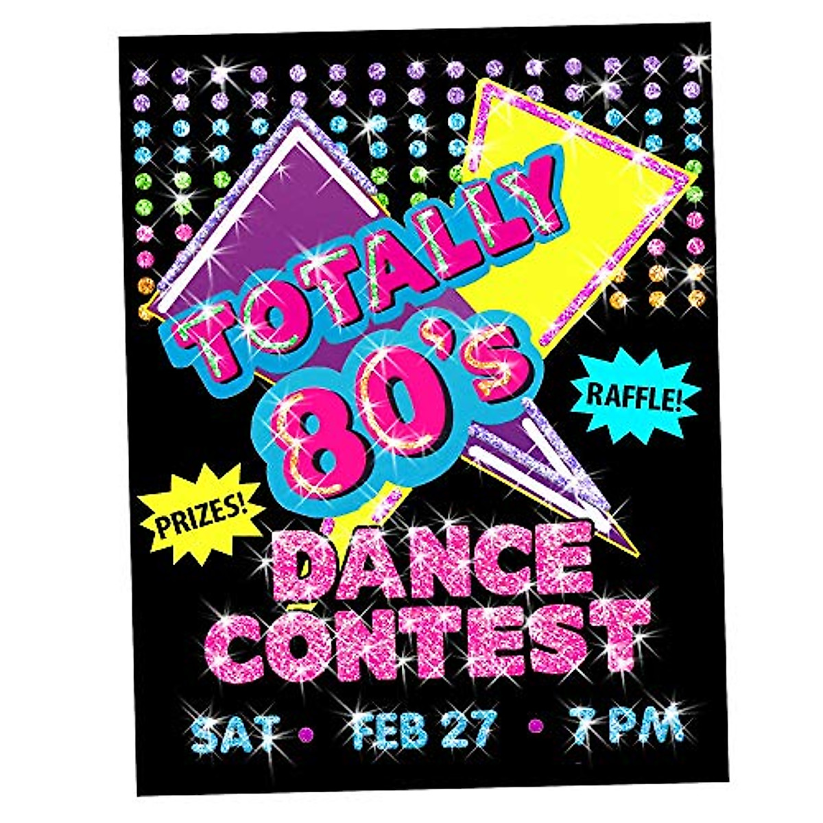 ArtSkills Puffy Neon Jumbo Rainbow Glitter Glue Pens, 5 Colors, 5 Count