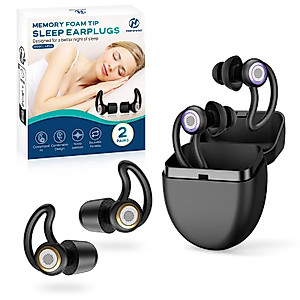 Hearprotek Ear Plugs for Sleeping, [2 Pairs] Noise Cancelling Comfortable earplugs for Sleep-Reusable Noise Reduction Sound Blocking Ear Plugs for Side Sleepers,snoring,Work,Study,Travel (30db&33db)