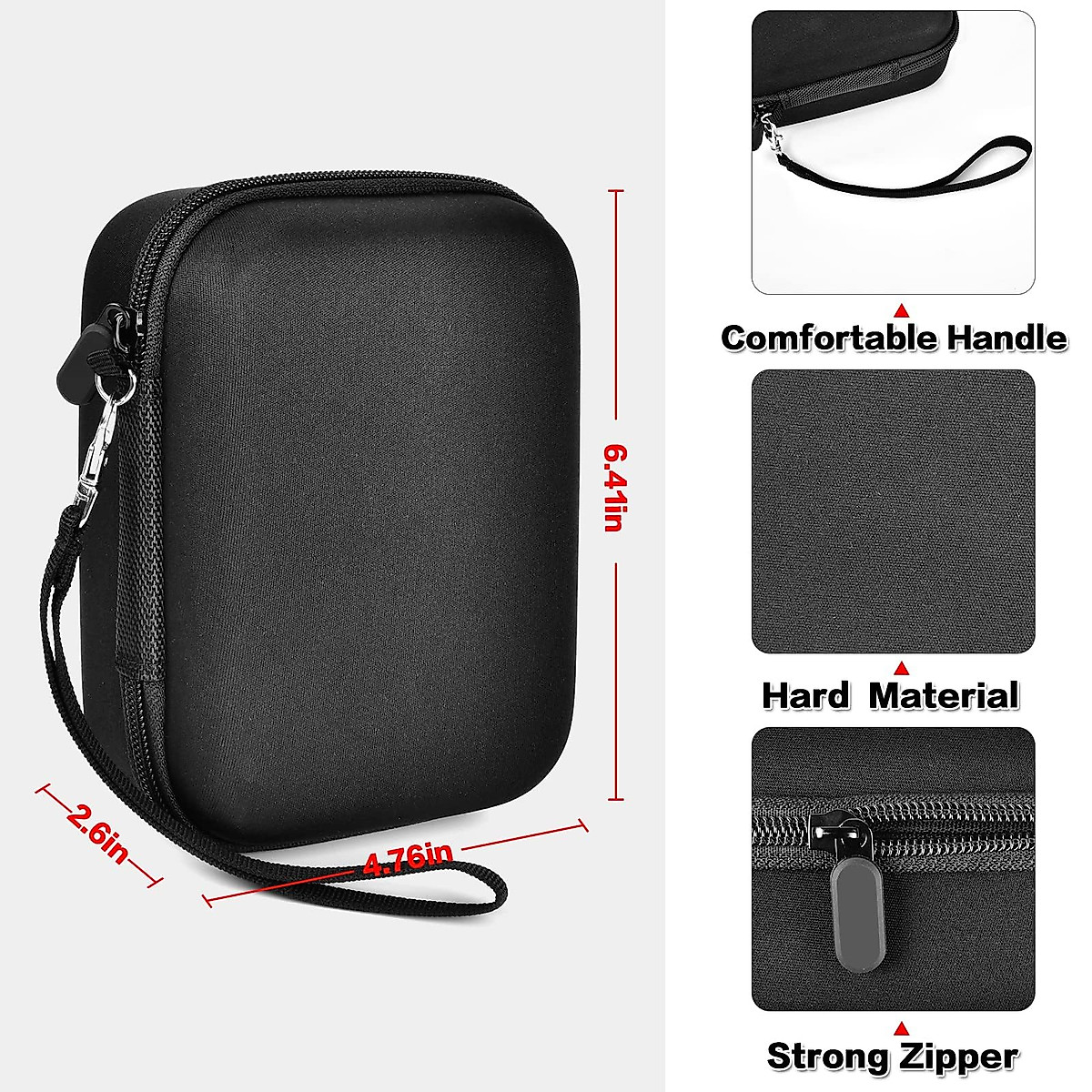 Case for Wahl Professional Peanut Clipper/Mens Trimmer #8655-200, 8685, 8655-200, 8663, 8031, 8035, Hair Dog Clippers Guard Holder Barber Storage Organizer Box for Men, Bag Only-Black