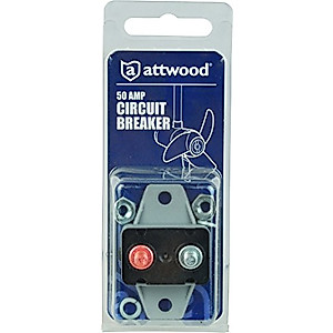 attwood 7623-7 Compact 50-Amp Marine Boat 12V/24V Circuit Breaker, metal