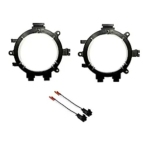 5 1/4" 6+-Inch 6" 6.5" 6.75" Car Speaker Install Adapter Mount Bracket Plates w'Speaker Wire Connectors for Select 1995-2006 Cadillac Chevrolet GMC Vehicles- See Below for Compatible Vehicles