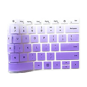 Silicone Keyboard Cover Skin Compatible with Microsoft Surface Laptop 3, Surface Laptop 4 13.5 and 15 inch & Microsoft Surface Book 3 13.5 and 15 inch (Gradient Purple)