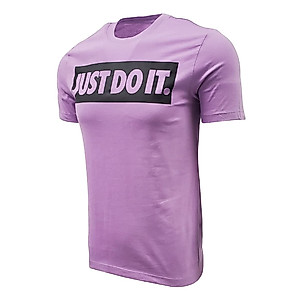 Nike Mens Just Do It Box Crewneck T-Shirt (XX-Large, Light Purple/Black)