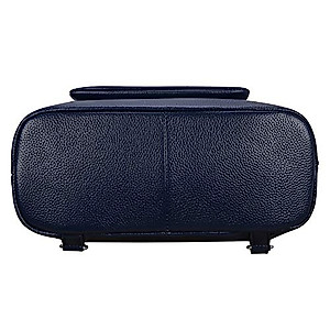 HESHE Leather Backpack for Women Fashion Casual Backpack Purse (Navy Blue-T014)