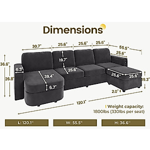 Sectional Couch for Living Room Furniture Set