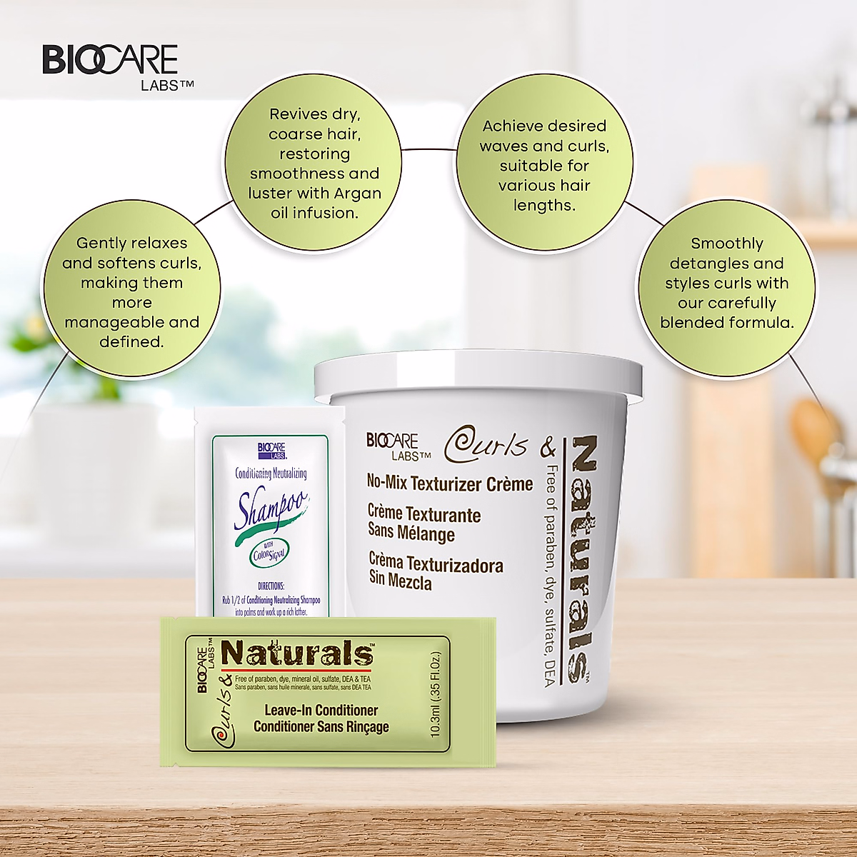 Curls & Naturals Texturizer Hair Softener with Moroccan Argan Oil