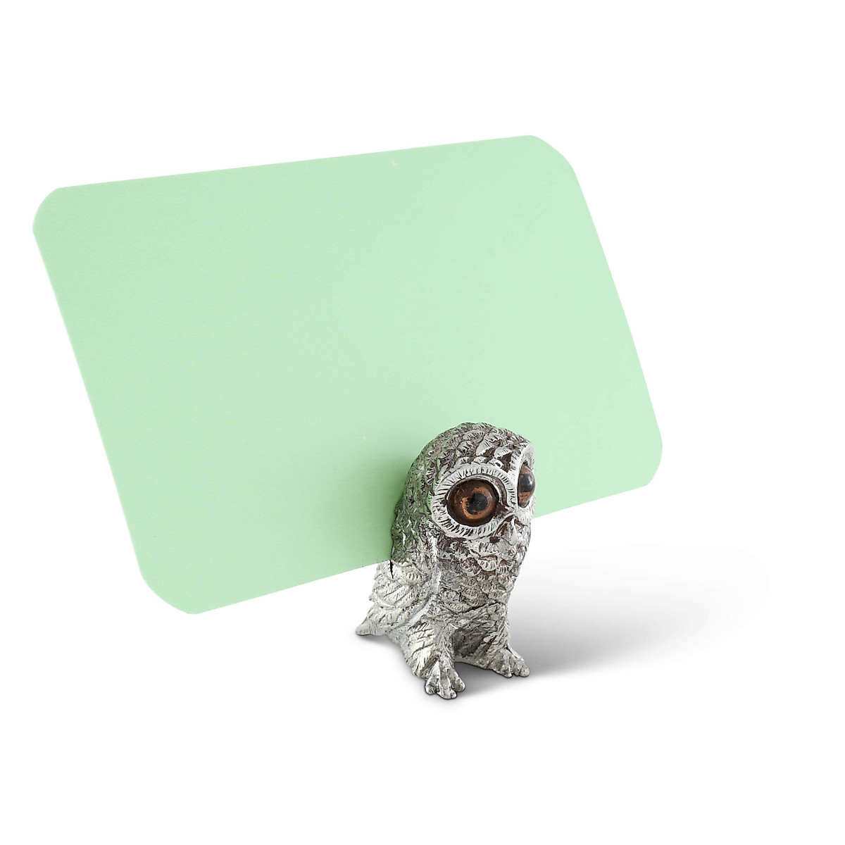 Vagabond House Pewter Owl Place Card Holder/Cheese Markers 1 inch Wide
