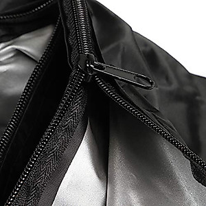 Apstour Garden Patio Cushion Cover Storage Bag, Furniture Storage Bag, Waterproof Outdoor Furniture Seat Protector Christmas Tree Storage Bag Lightweight Home Multi-Function Organizer (M, Black)