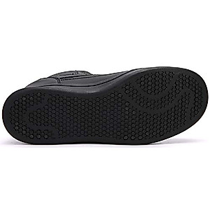 UBFEN Womens High Top Ankle Support Sneakers Black Hidden Wedge Heel Retro 80s Tennis Shoes for Girls Cosplay Removable Insole Footwear Size 9