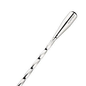 Purefold 15.7 Inches (40 CM) Stainless Steel Bar Spoon, Bartender Cocktail Shaker Cocktail Mixing Spoon,Spiral Pattern