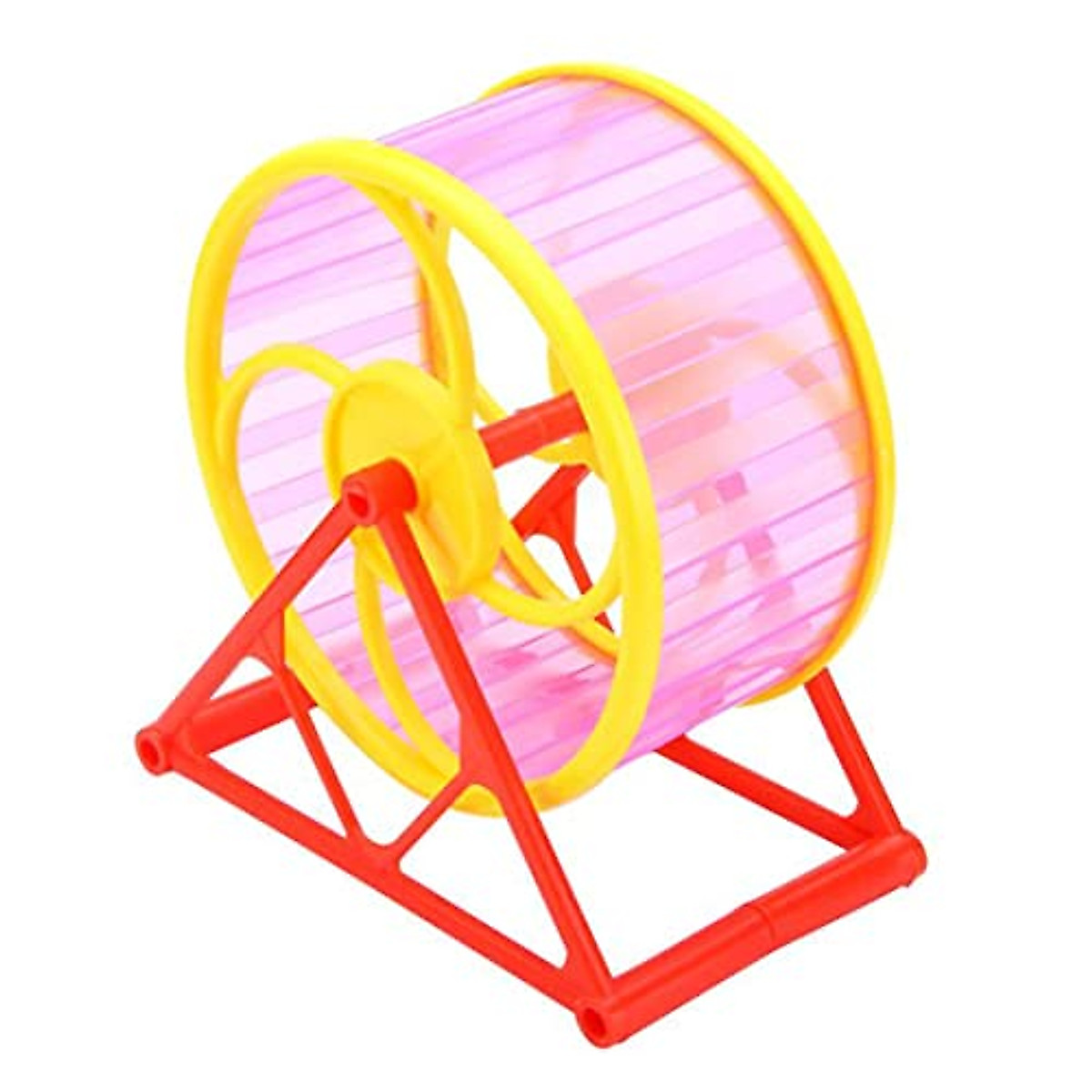 Hamster Running Wheel Small Pet Fitness Silent Spinner Sports Toy with Stand Random Color