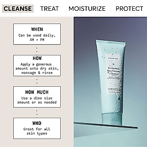 Naturium Fermented Rice Enzyme Cleanser, Plus Fruit Enzymes & Biodegradable Micro-Powders, 4 oz