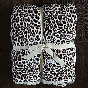 GRACED SOFT LUXURIES Throw Blanket Sherpa Fleece Minky Microfiber Reversible Soft Throw (Leopard, XL Throw 60" x 80")