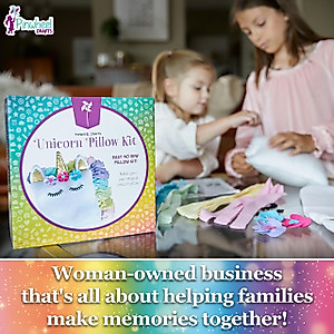 Unicorn Pillow Kit - No Sew Unicorn Craft Kit - Gifts for Girls, Arts and Crafts for Kids Ages 8-12 - Unicorn Toys for 6 Year Old Girl Gifts, Birthday, Easter, Toddlers, Teens