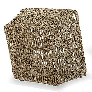 The Lucky Clover Trading Sea Grass Square Utility, Small Basket, Natural