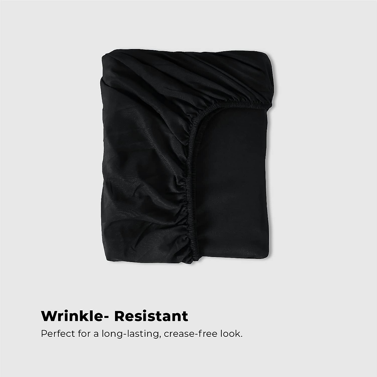 Karin Maki Microfiber Full Size Bed Sheets Set - 1800 Thread Count Bed Set - Super Soft Luxury Egyptian Bedding - Deep Pocket Fitted Sheet with Pillow Cases - Wrinkle Free and Fade Resistant - Black