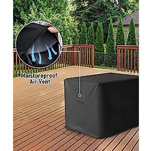 SHINESTAR Generator Cover for 5500-13000 Watt Portable Generators, for Westinghouse, Champion, DuroMax, Generac and More, Heavy Duty Waterproof 600D Polyester, 32 x 24 x 24 Inch, Black