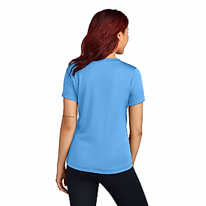 Clothe Co. Workout Tops for Women, Workout Shirt Women, V-Neck Gym Tops for Women (Available in Plus Sizes), Carolina Blue, S