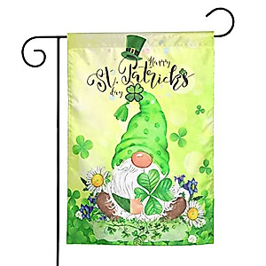 St. Patrick's Day Garden Flag Double Sided Yard Sign Green St. Patrick's Day Garden Flag Banner for Indoor Outdoor Home