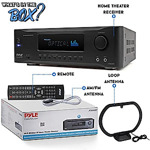 Pyle 5.2-Channel Hi-Fi Bluetooth Stereo Amplifier - 1000 Watt AV Home Speaker Subwoofer Sound Receiver w/Radio, USB, RCA, HDMI, MIC in, Wireless Streaming, Supports 4K UHD TV, 3D, Blu-Ray - PT694BT.5