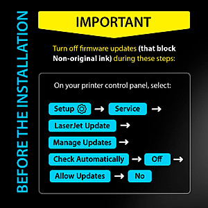 Smart Ink Compatible Toner Cartridge Replacement for HP 206A 206 A with Built-in Chip (4 Pack) to use with Color Laserjet Pro MFP M283fdw M283cdw Laserjet Pro M255dw M255nw (Black Cyan Magenta Yellow)