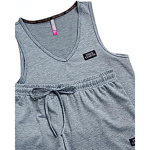 Vince Camuto Women's Pajama Set - 2 Piece Tank Top and Sleep Shorts (S-XL), Size X-Large, Heather Grey