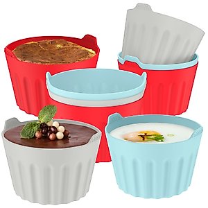KTZCTPCA 9Pcs Silicone Air Fryer Egg Mold, Reusable Nonstick Egg Bites Pan Alternative, Egg Boiler Mold Cup, BPA Free, Dishwasher Safe Poached Egg Cups for Microwave Air Fryer Stovetop Egg Cooking